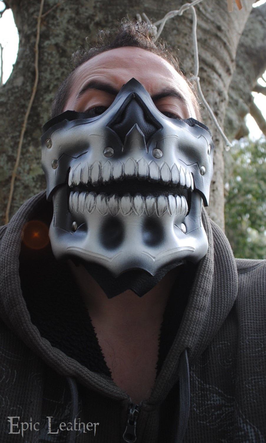 Leather Reaper Half Mask - Etsy