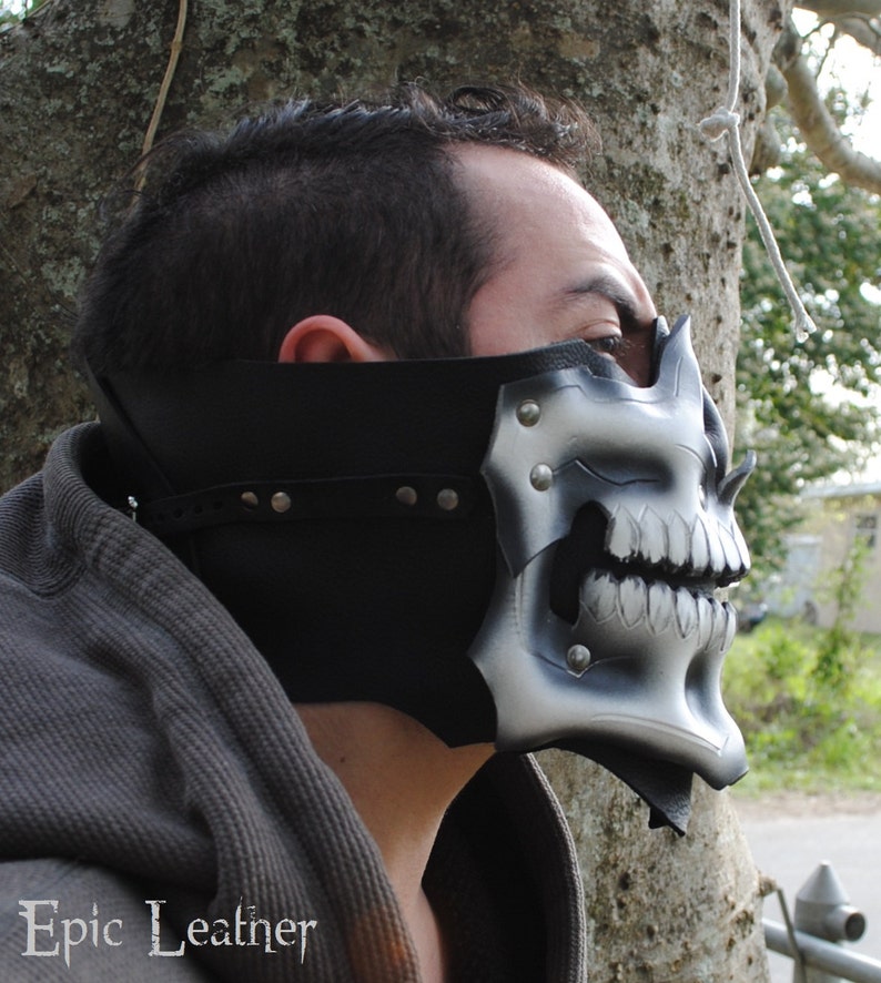 Leather Reaper Half Mask - Etsy