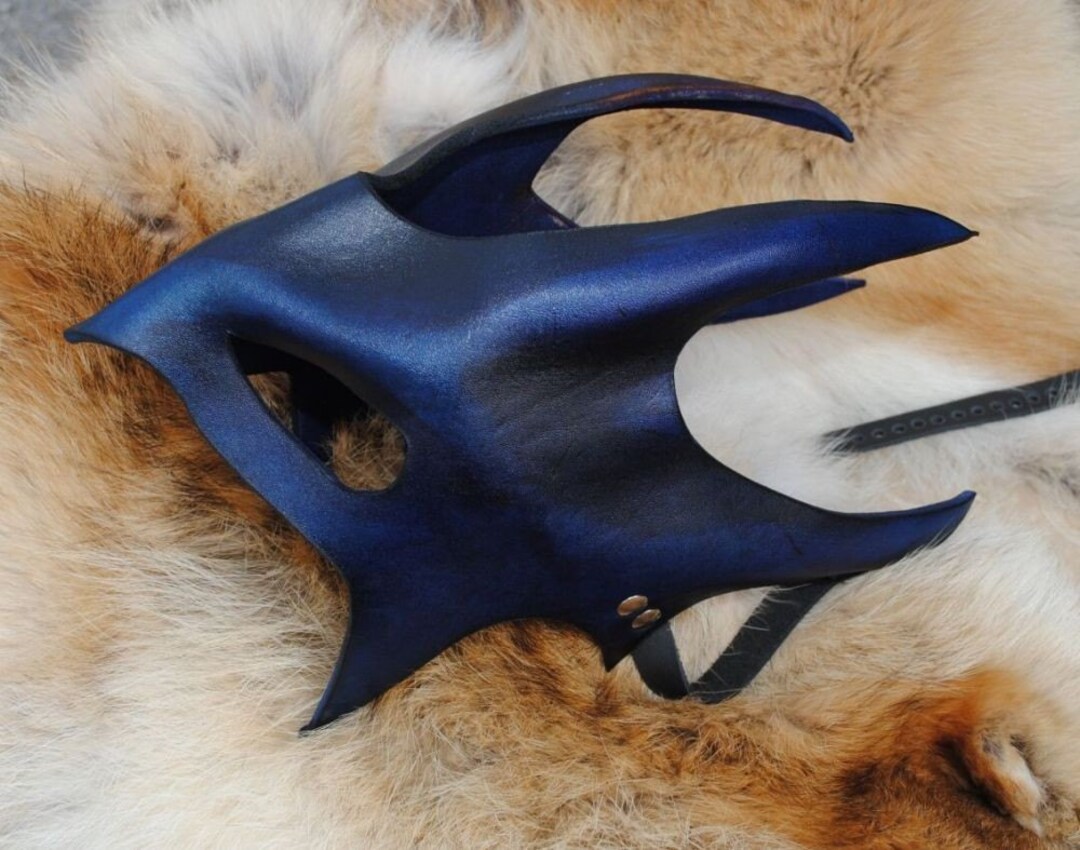 Sapphire Drake Leather Mask - Etsy