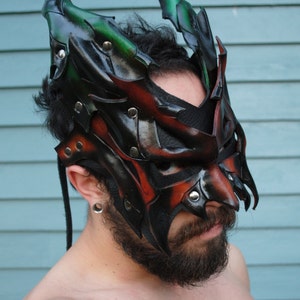 Earth Demon Lord Leather Mask - Etsy
