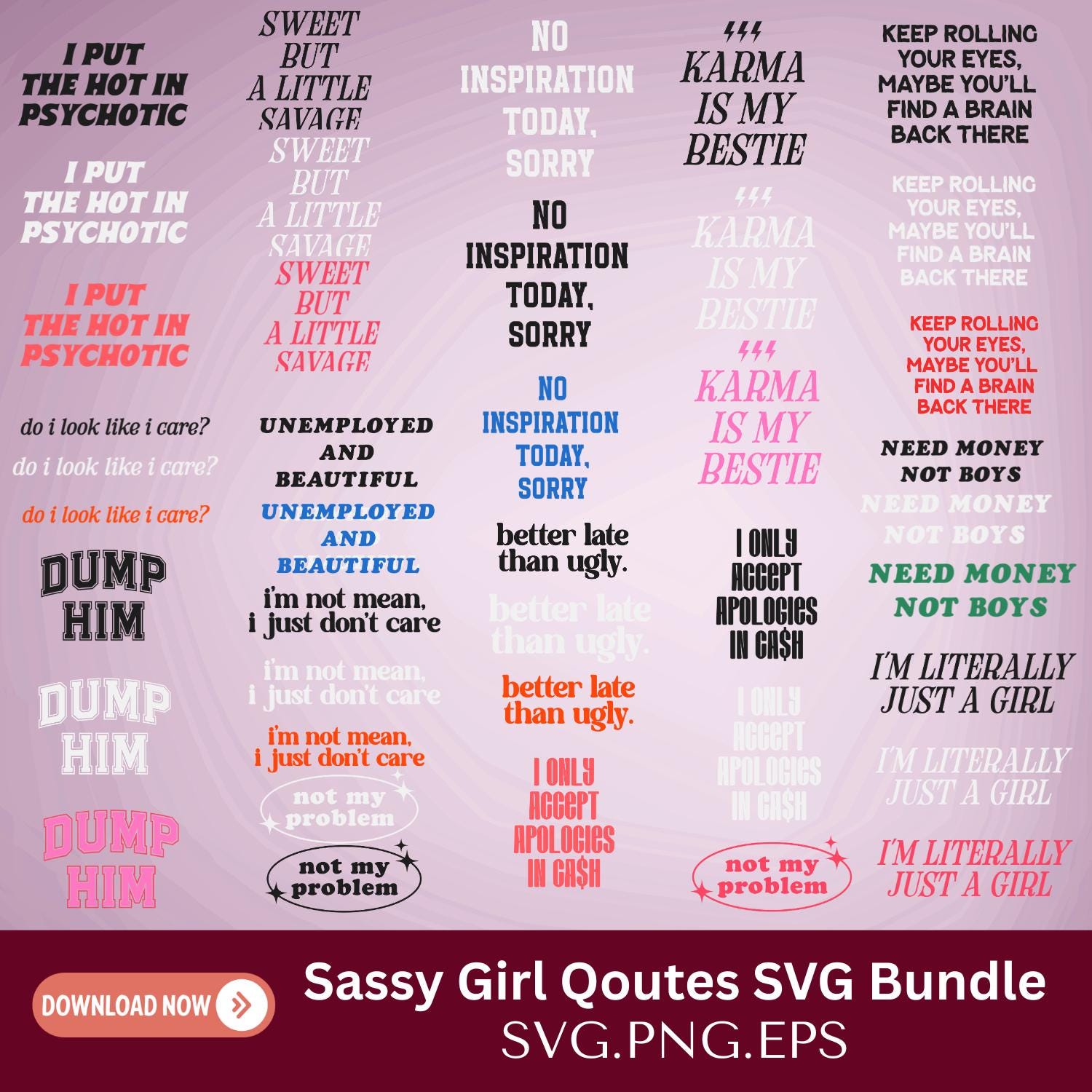 Sassy SVG Bundle, Sassy T-shirt Svg,girl Design SVG, Girls Quotes Svg ...