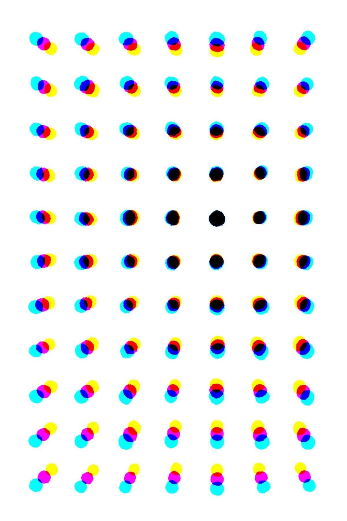 Dots: Fine Art Print Optical Illusions Chromatic Aberration Colorful ...