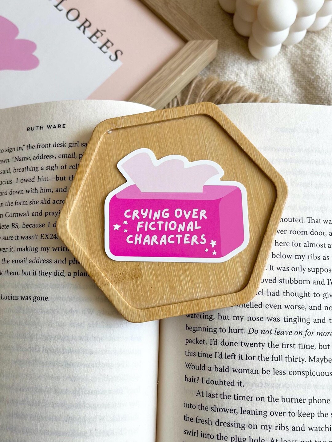 Crying Over Fictional Characters Sticker | Bookish Sticker | Waterproof ...