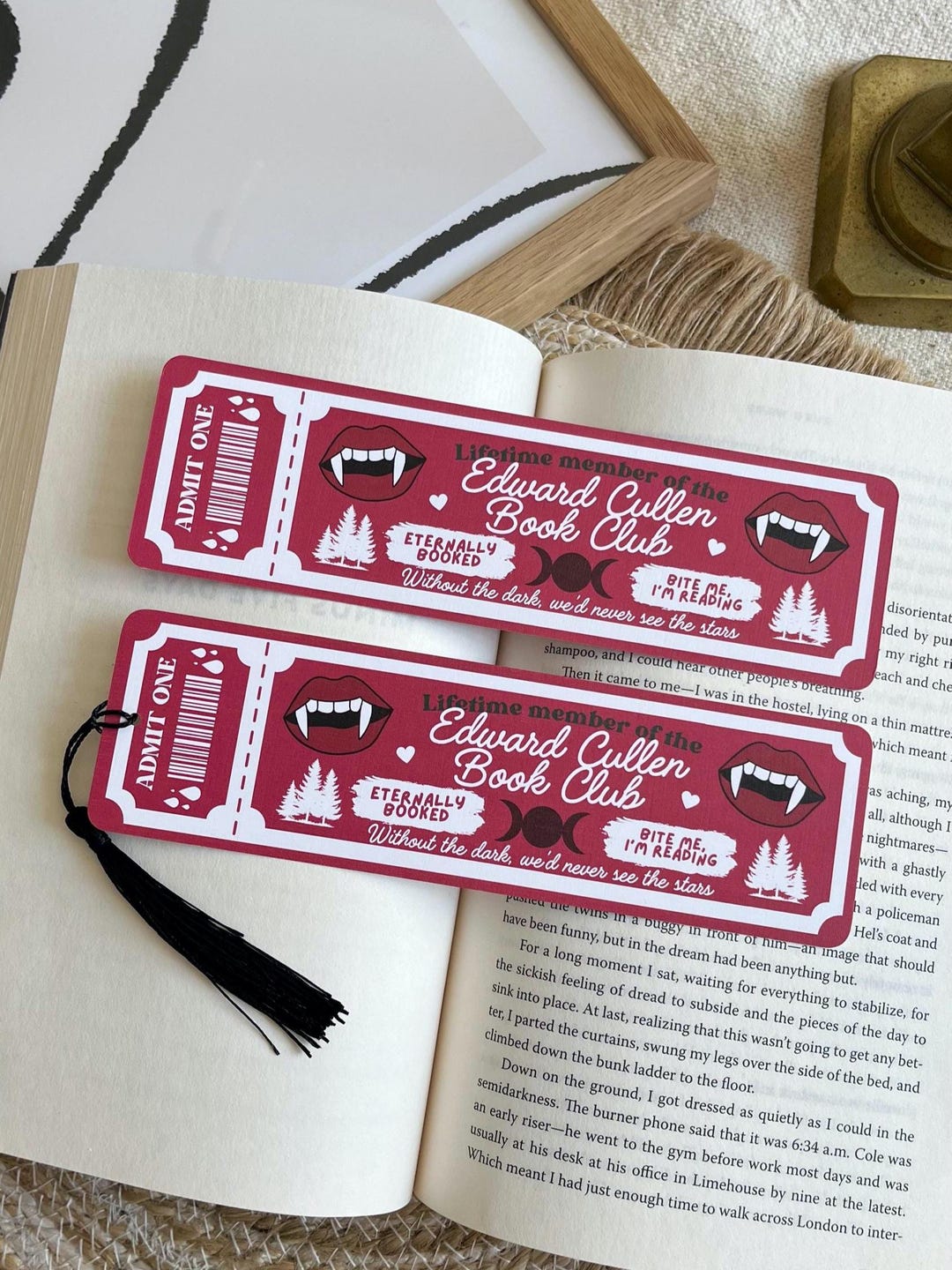 Edward Cullen Book Club Ticket Bookmark | Bookish Bookmarks | Double ...
