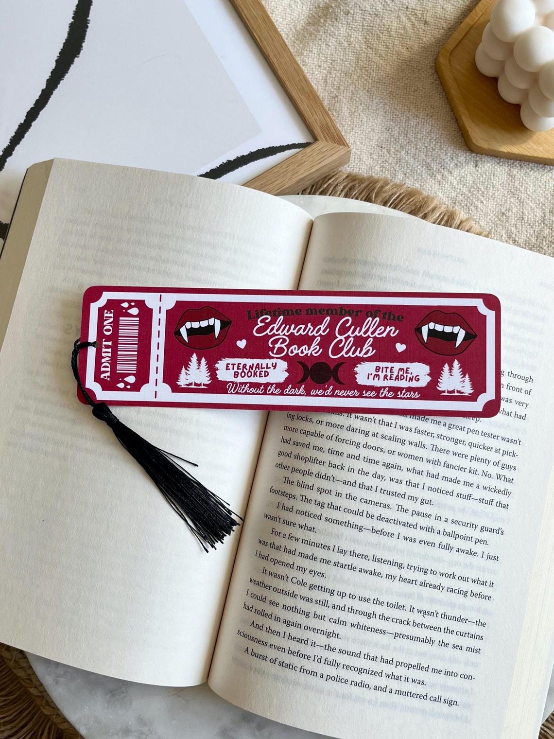 Edward Cullen Book Club Ticket Bookmark | Bookish Bookmarks | Double ...