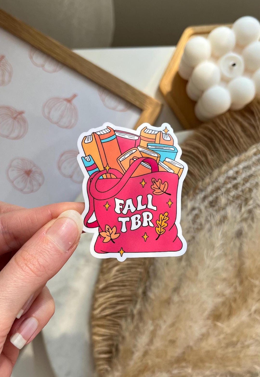 Fall TBR Sticker: Glossy Bookish Kindle Reader Accessory - Etsy
