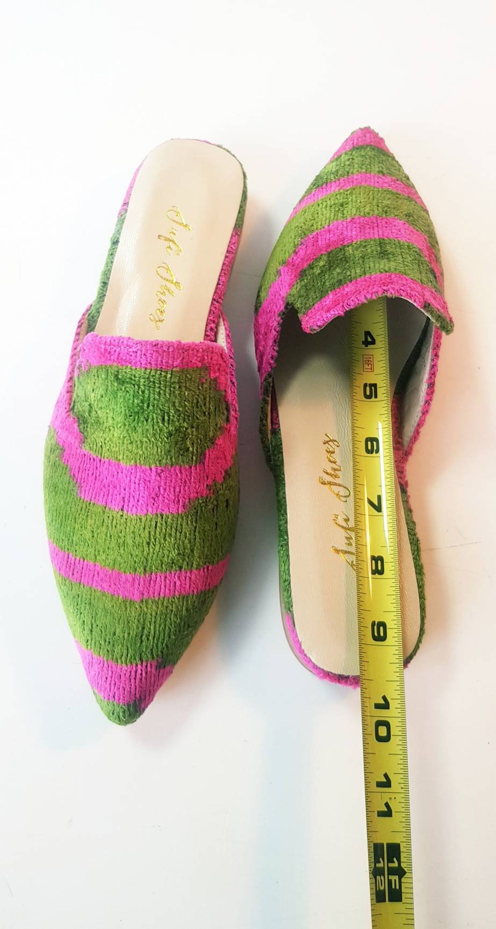 37 Euro Size Handcrafted Ikat Velvet Shoes for Women Flat - Etsy