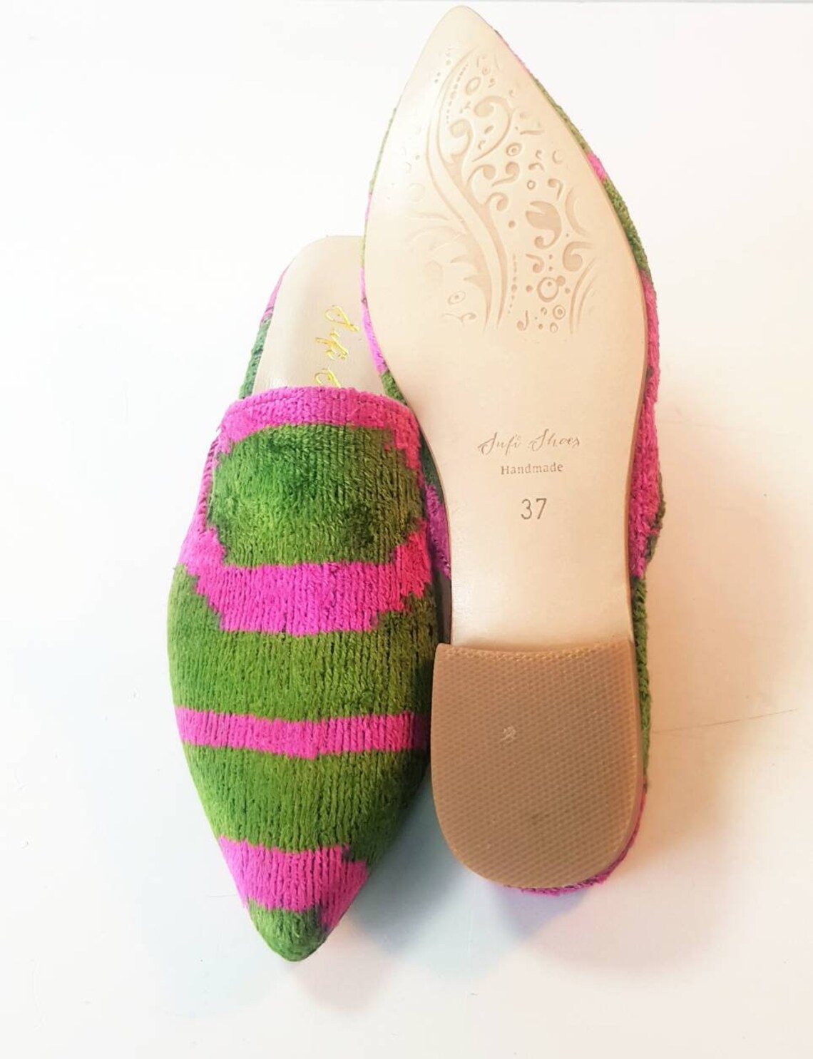 37 Euro Size Handcrafted Ikat Velvet Shoes for Women Flat - Etsy