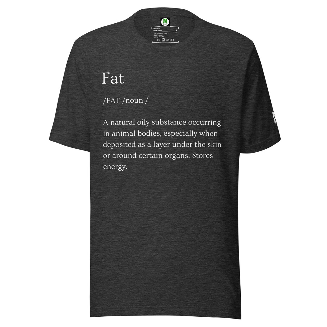 Fat Definition T-shirt | Soft Cotton Biochemistry Science Tee - Etsy