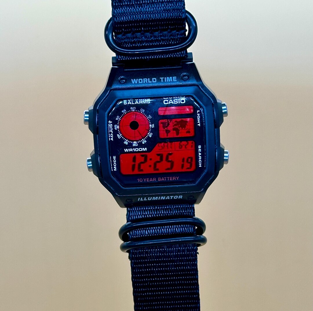Custom Casio Royale AE1200 Watch: Red Filter, Optional Hydromod ...