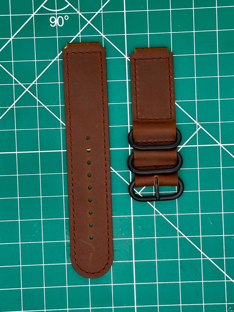 Cowhide Leather Strap Made for Casio Small Squares 18mm Lug AE1200, AE ...
