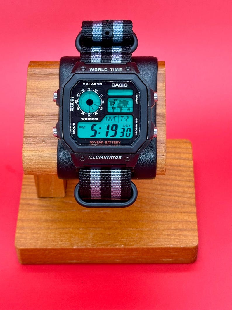 Deep Sea - Casio Royale AE1200 World Time Customized Watch - Etsy
