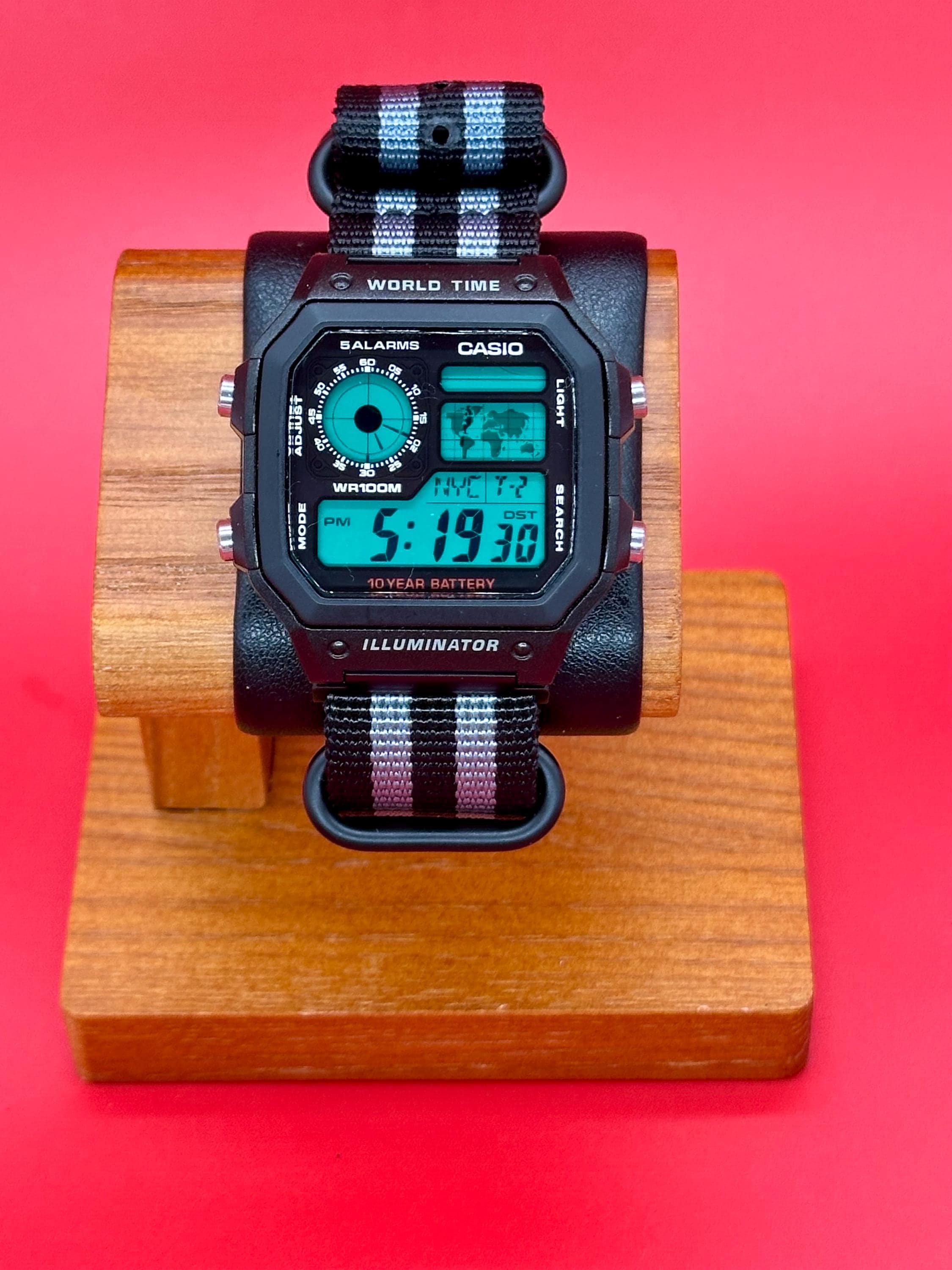 Deep Sea - Casio Royale AE1200 World Time Customized Watch - Etsy