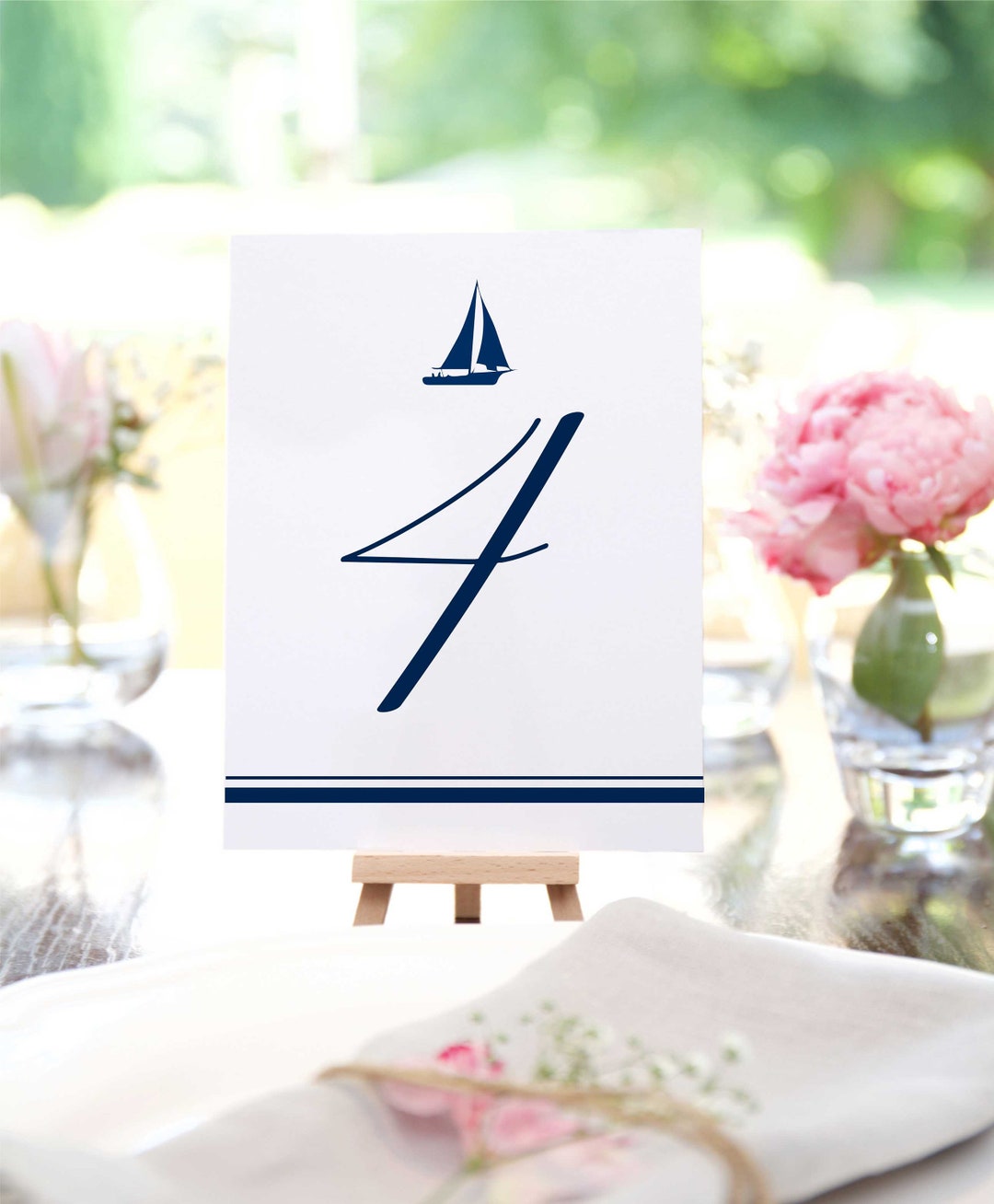 Sailboat Table Numbers, Wedding Table Cards, Cape Cod Wedding, Printed ...
