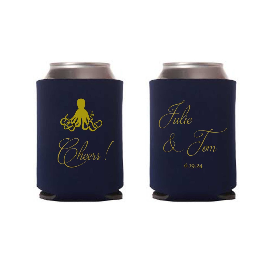 Octopus Can Cooler Wedding Favors, Can Coolies, Beer Can Huggers, Beer ...