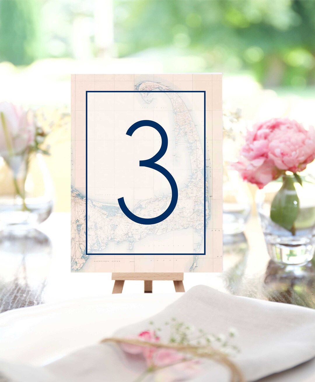 Vintage Nautical Map Wedding Table Numbers: Custom Printed Cards - Etsy