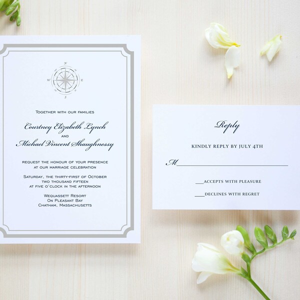 Compass Invitation - Etsy