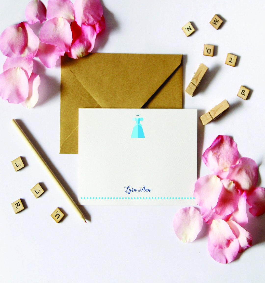Princess Cinderella Note Cards, Personalized Note Cards, Personalized ...