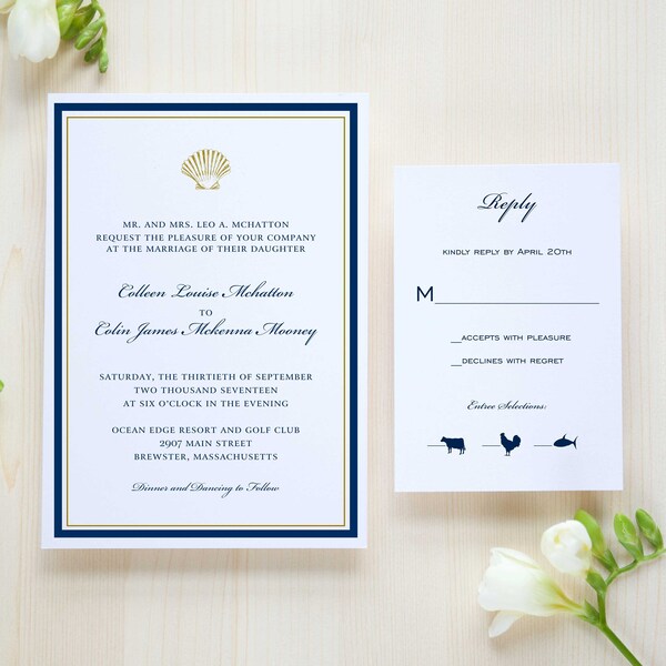 Seashell Invitations - Etsy