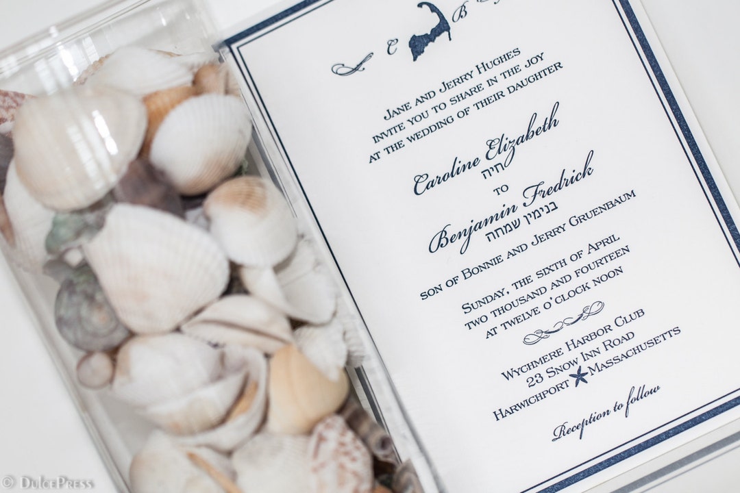 Cape Cod Wedding Invitation, Wedding Invitation, Nautical Invitation ...