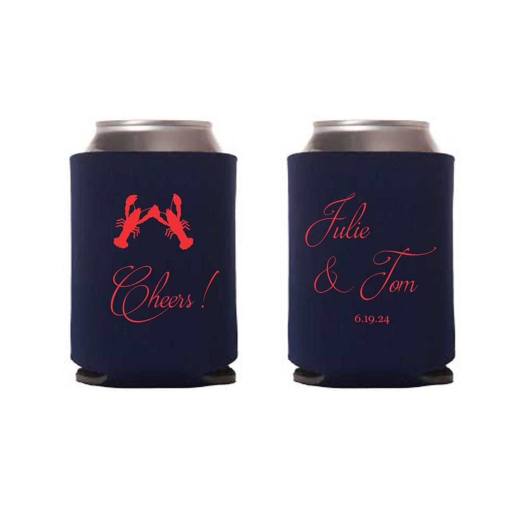 Lobsters in Love Can Cooler, Wedding Favors, Can Coolies, Beer Can ...