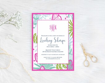 Preppy Birthday Invitation | Etsy