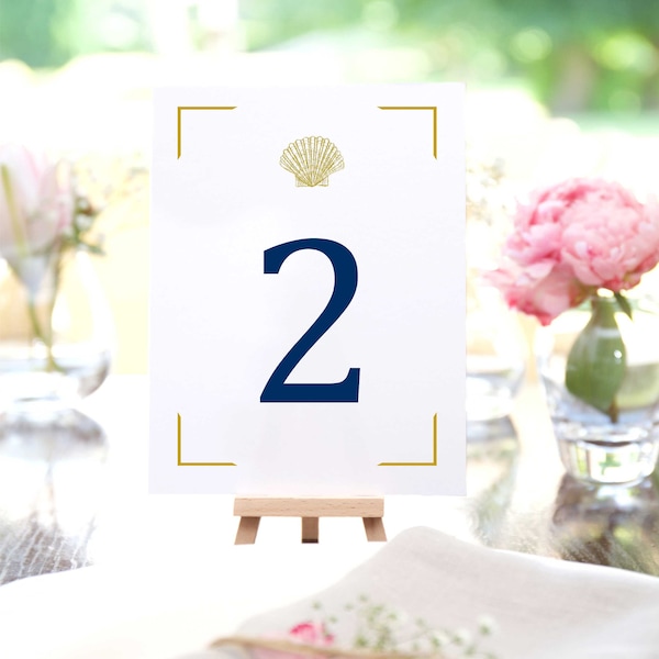 Scallop Shell Table Numbers - Etsy