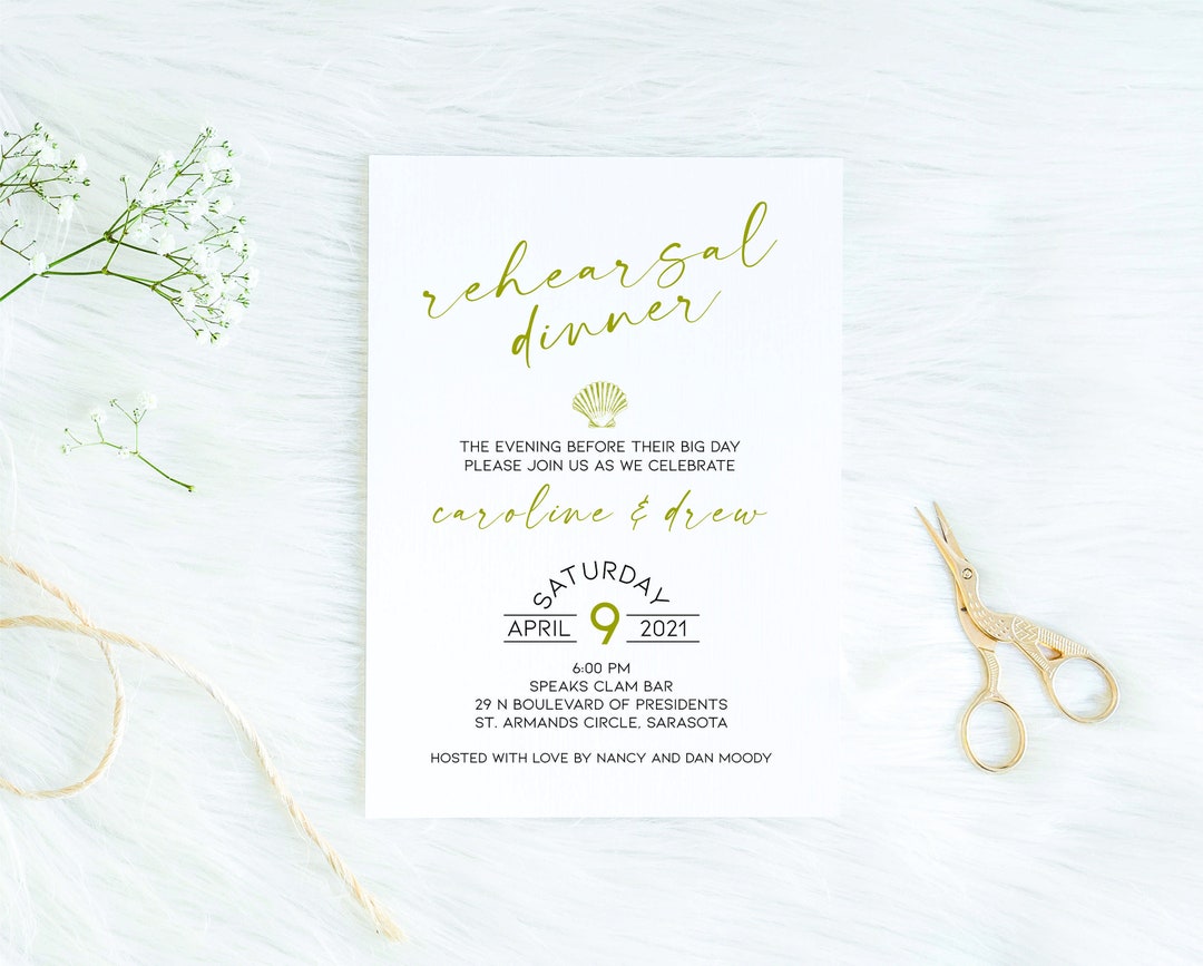 Modern Shell Invitation, Shell Invitation, Shell Birthday Invitation ...