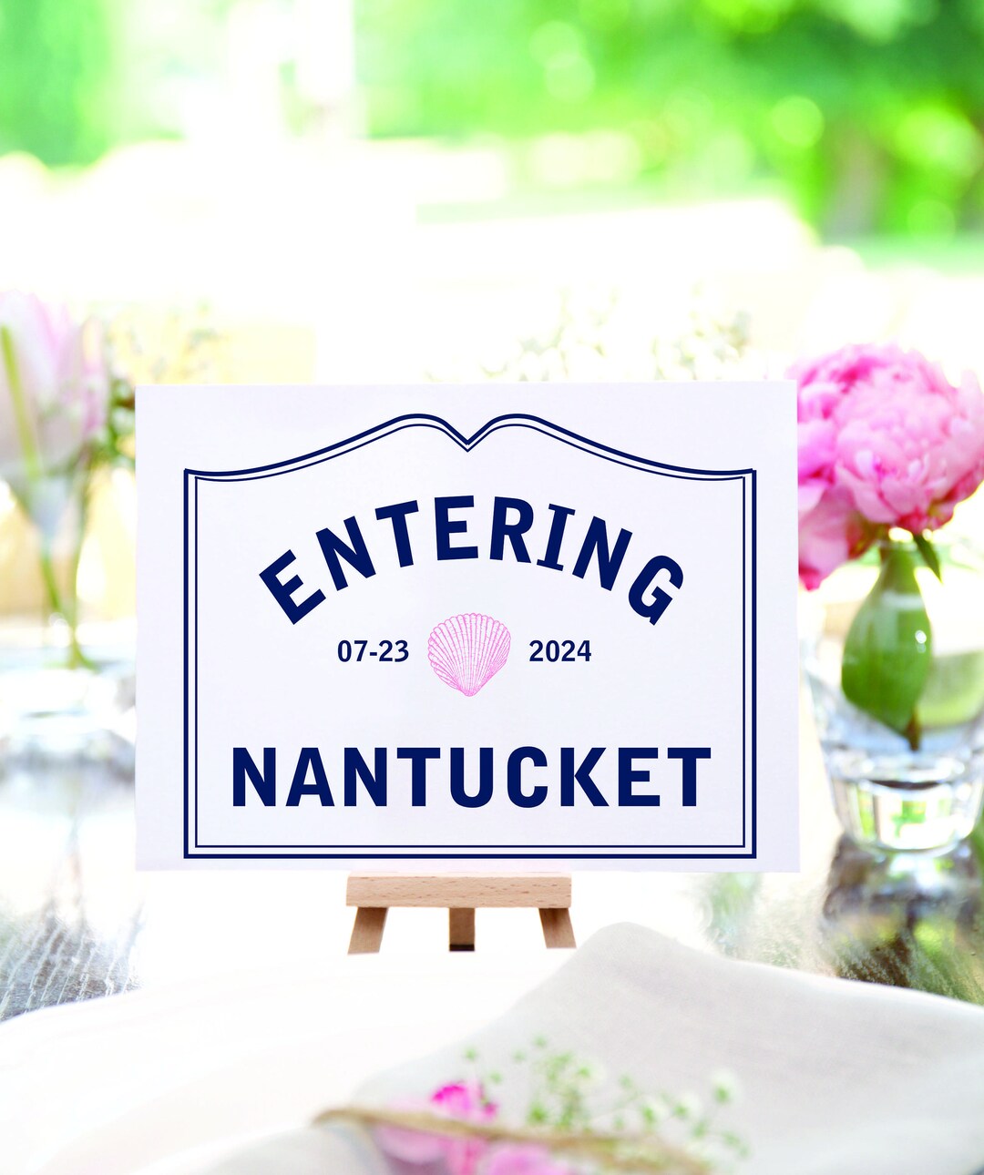 Entering Town Sign Table Numbers, Wedding Table Cards, Printed, Custom ...