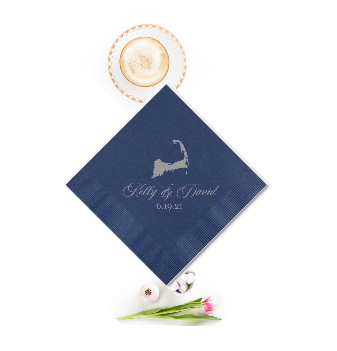 Personalized Foil Napkins: Cape Cod Wedding, Shower, Party Decoration ...