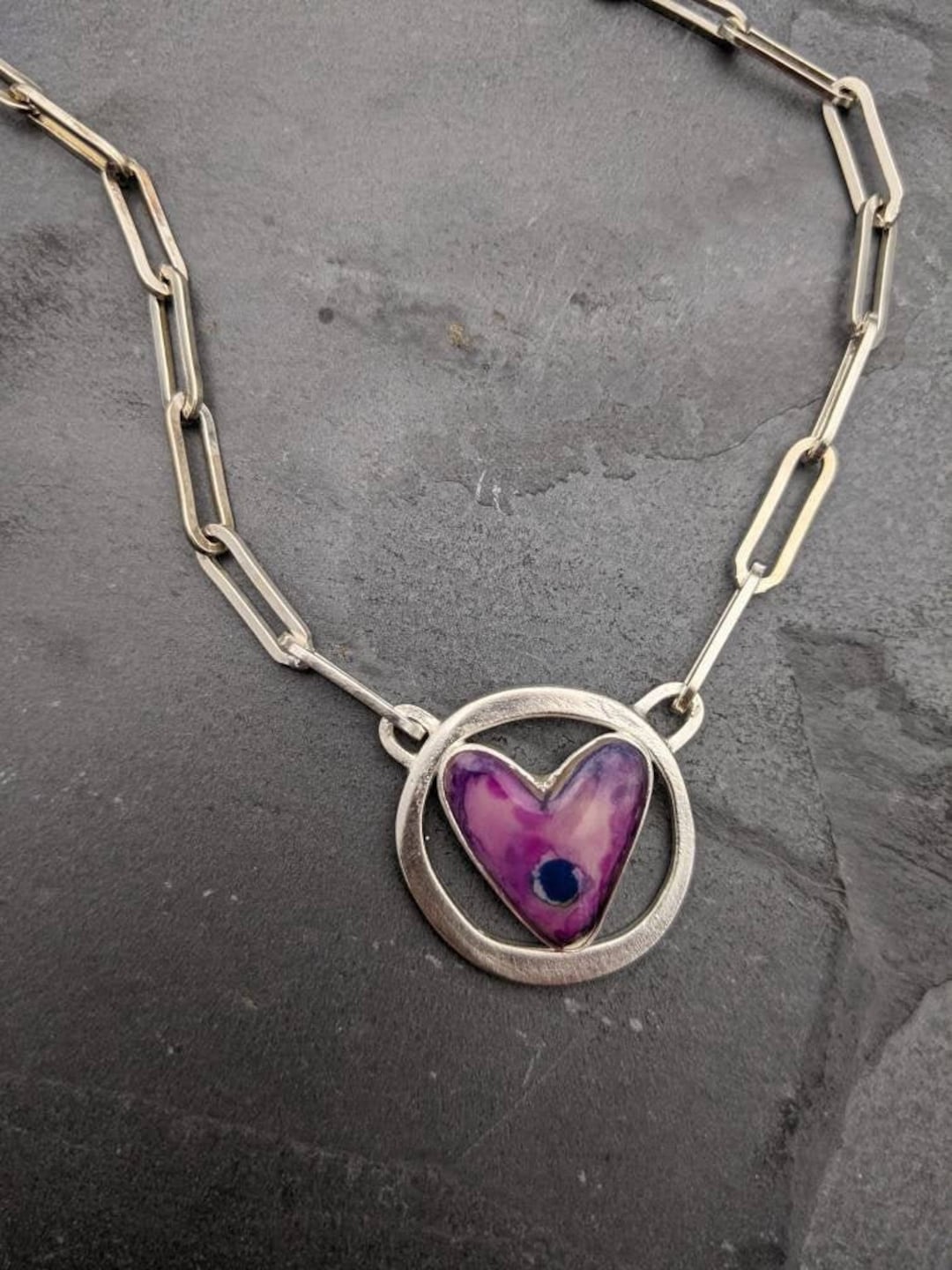 Collar de amor, collar de corazón, collar de plata, collar de corazón ...