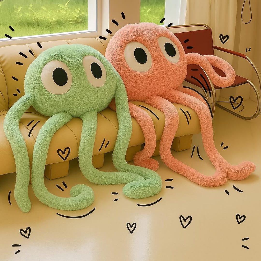 Giant Long-leg Octopus Plush – Funny Hug Toy for Couch & Kawaii Decor ...