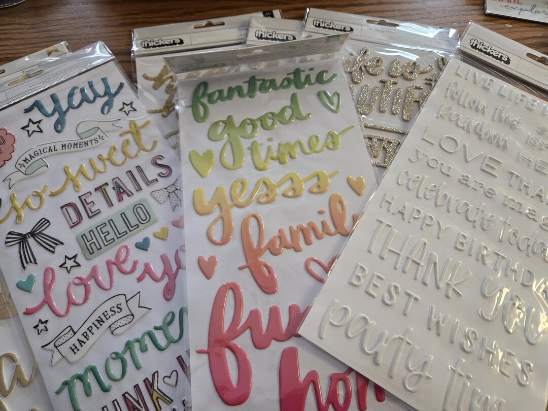 Thickers Puffy Word Stickers - American Crafts - Etsy