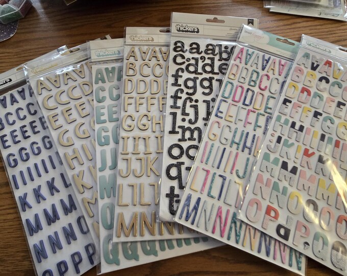 Thickers Alphabet Stickers - American Crafts - Etsy