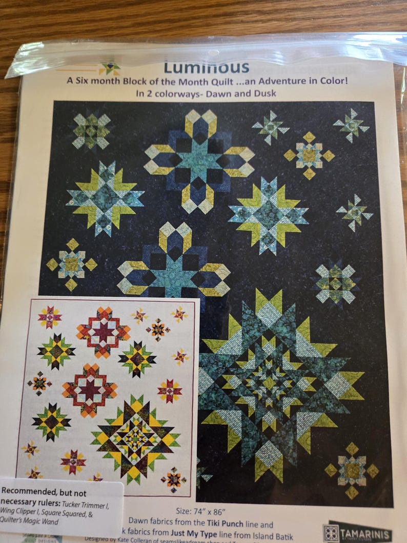 Luminous Quilt Kit - Kate Colleran and Tammy Silvers - Etsy