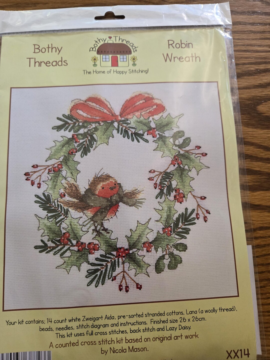Robin Wreath Cross Stitch Kit - Bothy Threads - Etsy