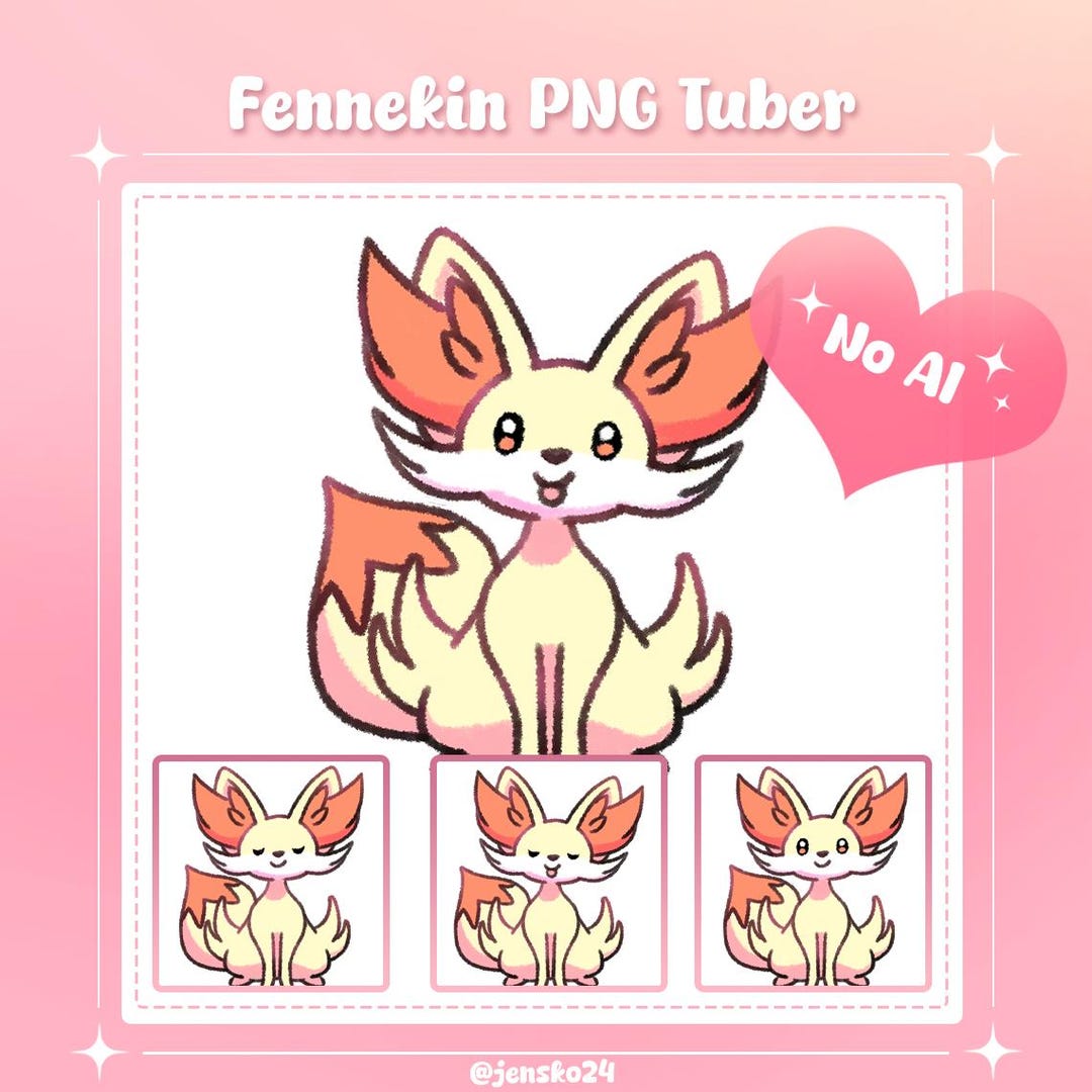 Fennekin PNG Tuber Model: Ready-to-use Veadotube Asset (instant ...