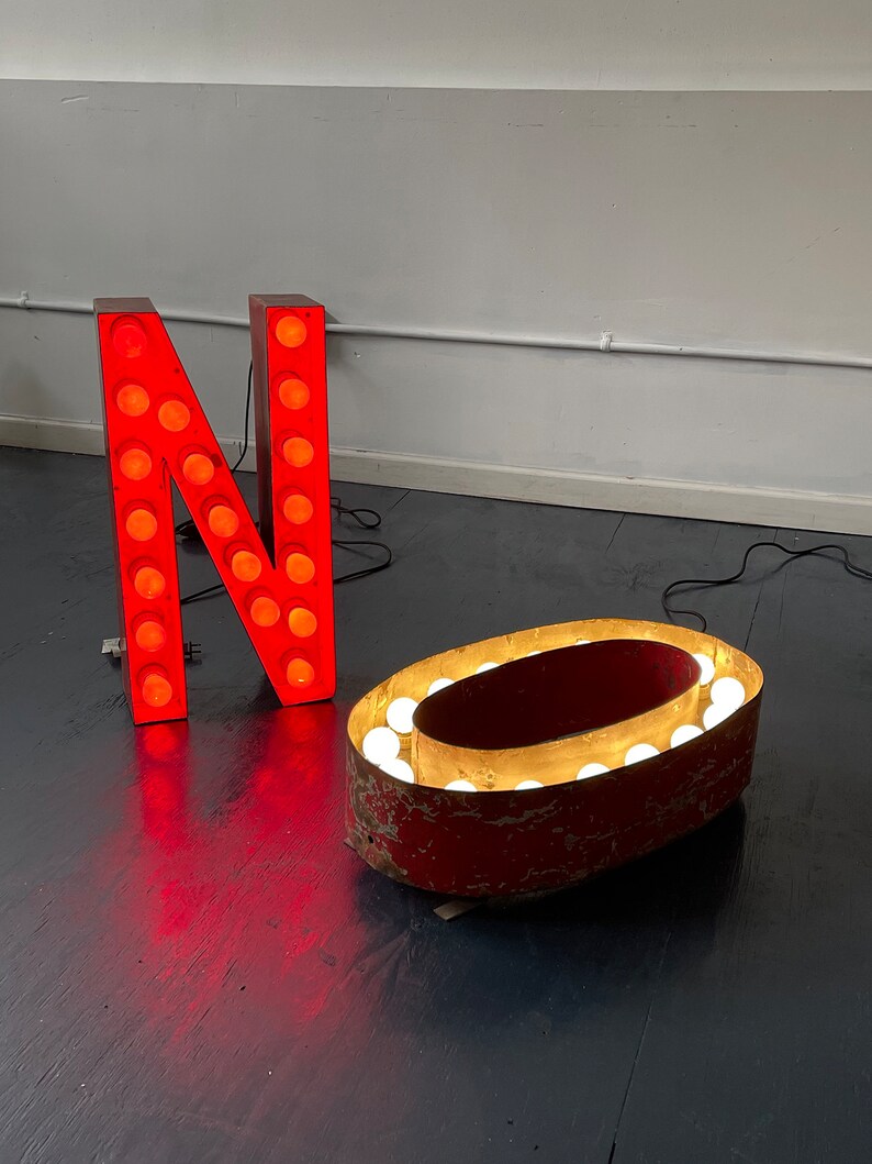 1920's Marquee Metal Letters 'NO' Vintage Sign - Etsy