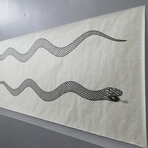 Very Large Snake Woodcut Original Art Signed Measures Over Eight Feet ...