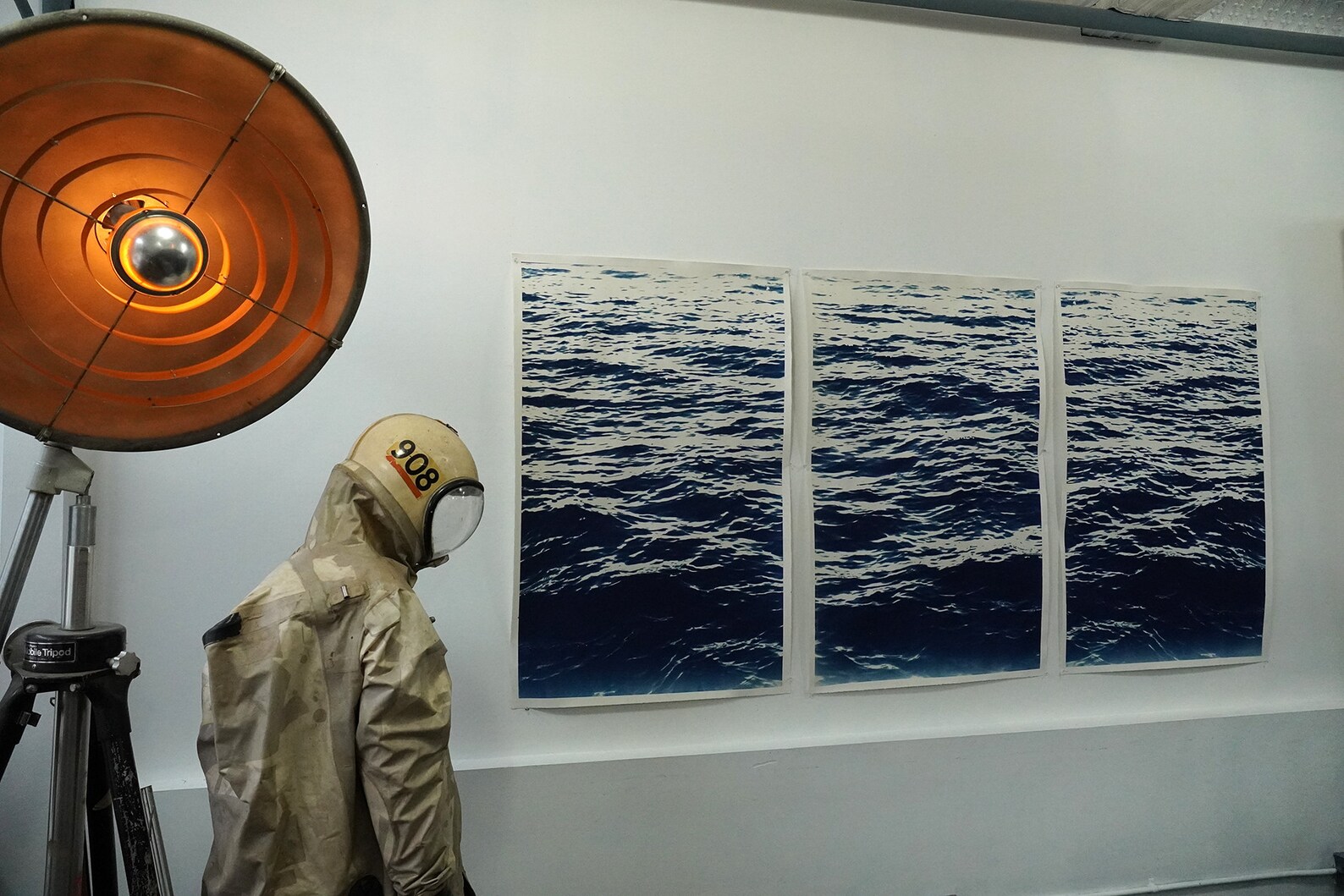 Large Water Triptych Cyanotype on Watercolor Paper Large Photo Hand ...