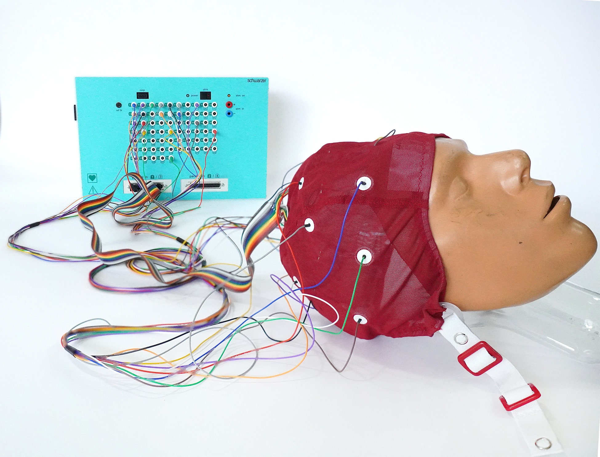 Vintage EEG Brain Mapping Devices Headbox and Elecrode Cap - Etsy