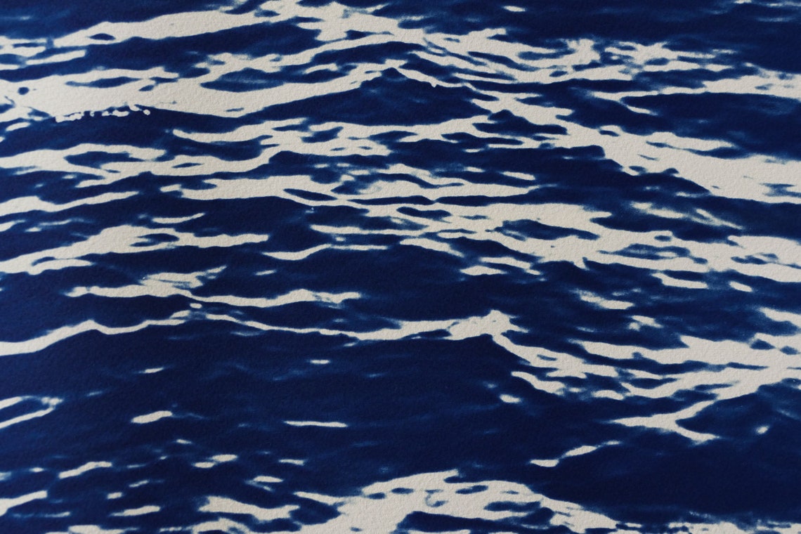 Water Cyanotype on Heavy Watercolor Paper High Quality Hand - Etsy