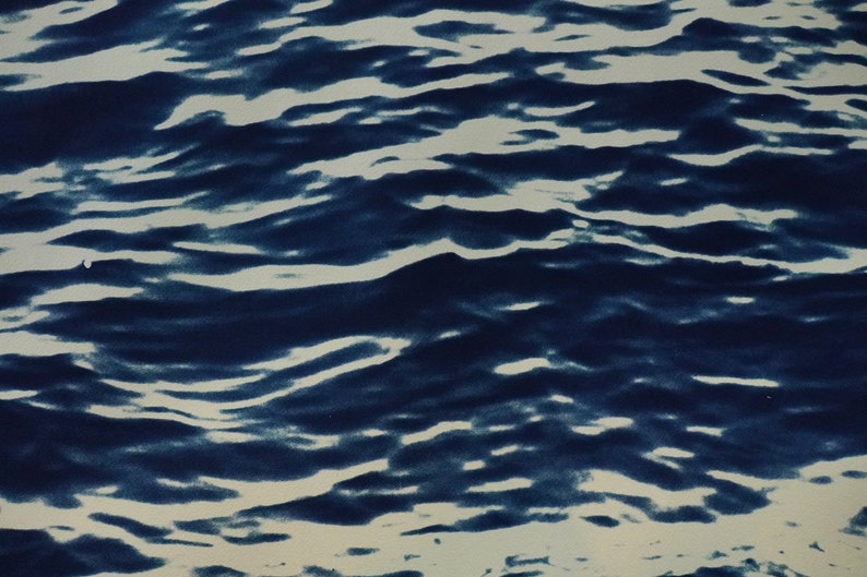 Large Water Triptych Cyanotype on Watercolor Paper Large Photo Hand ...