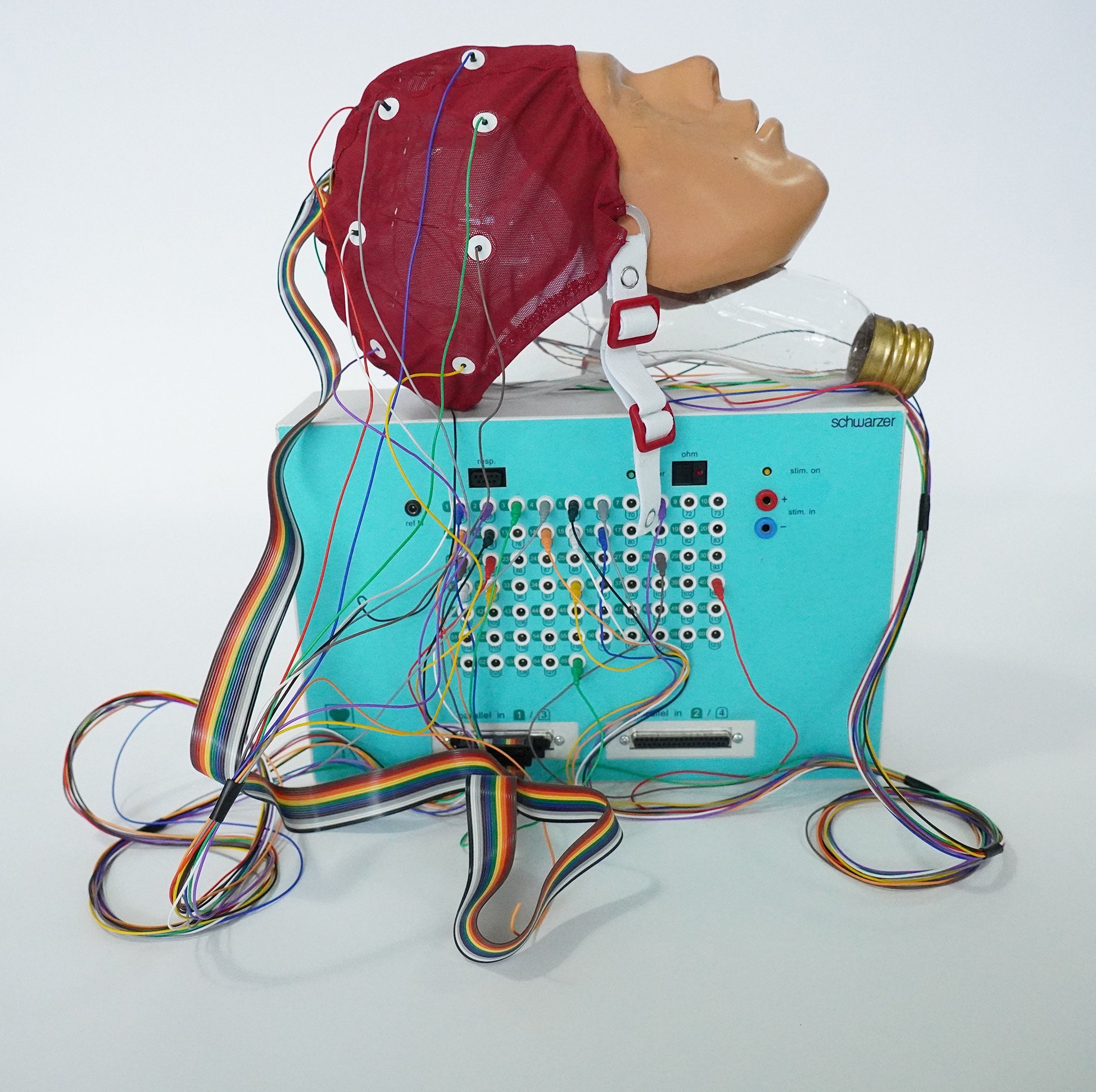 Vintage EEG Brain Mapping Devices Headbox and Elecrode Cap - Etsy