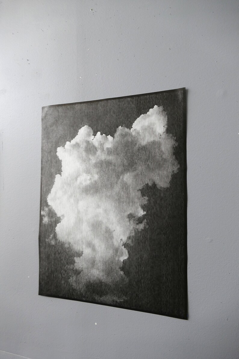 Cloud Series 02 Original Woodcut Signed - Etsy