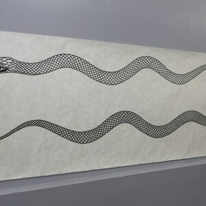 Very Large Snake Woodcut Original Art Signed Measures Over Eight Feet ...