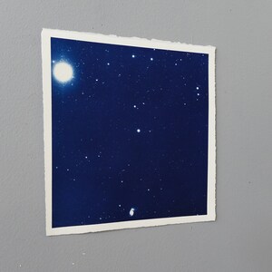 Star Field Cyanotype Hand Printed Photo Original Work on Watercolor ...