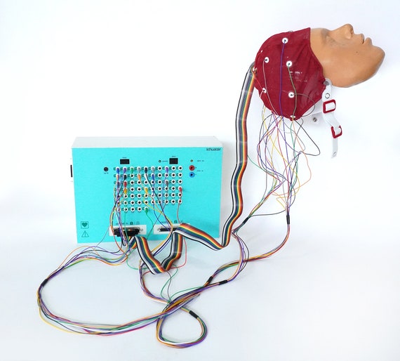 Vintage EEG Brain Mapping Devices Headbox and Elecrode Cap - Etsy