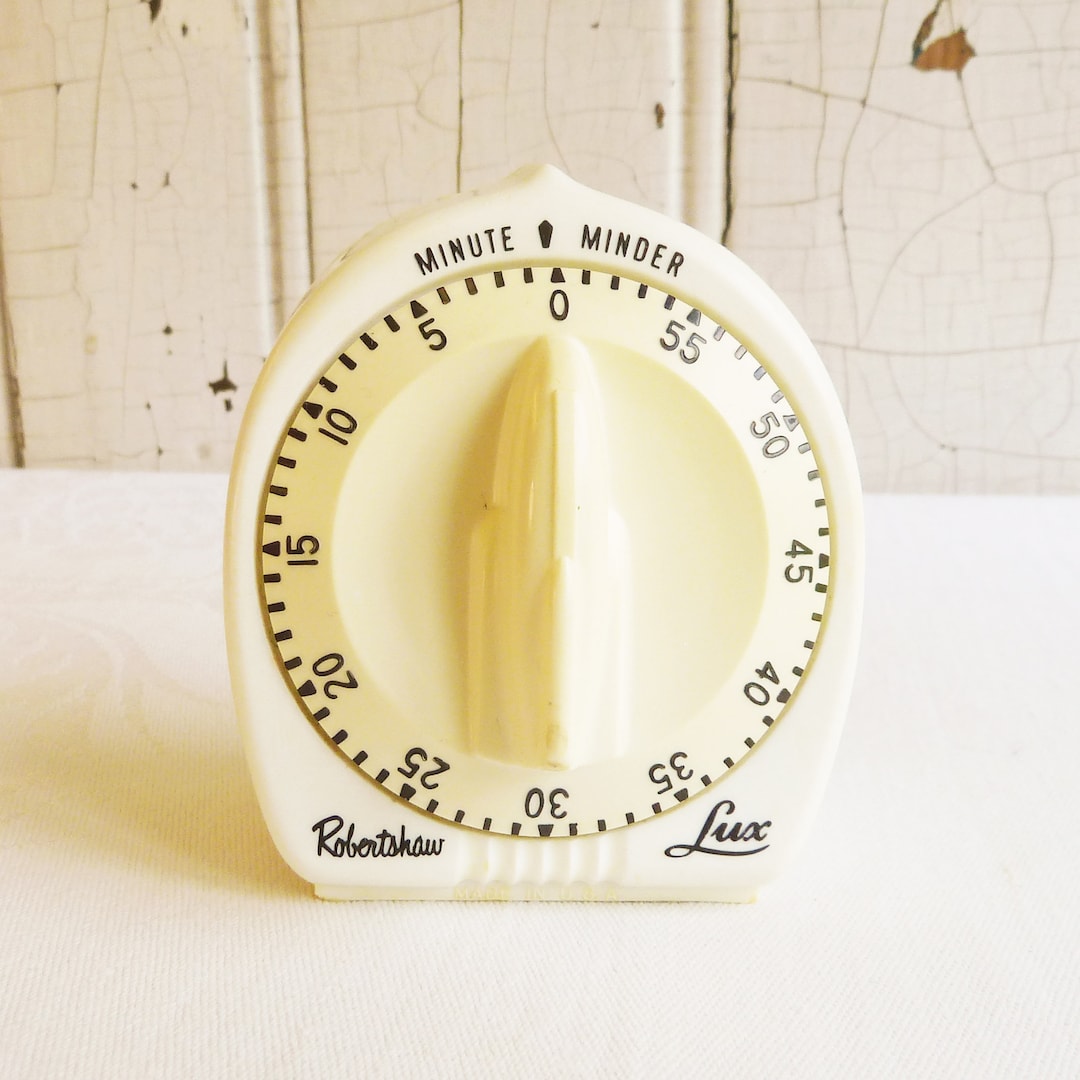 1970s White Lux 'minute Minder' Kitchen Timer Robertshaw Working 60 ...