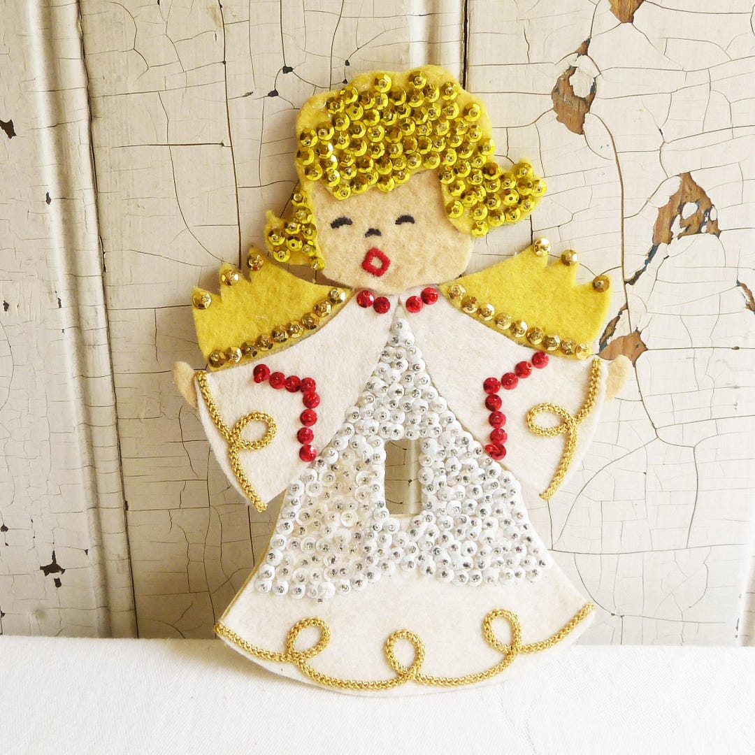 Vintage Bead & Sequin Angel Light Switch Cover, Hand Made Embellished ...